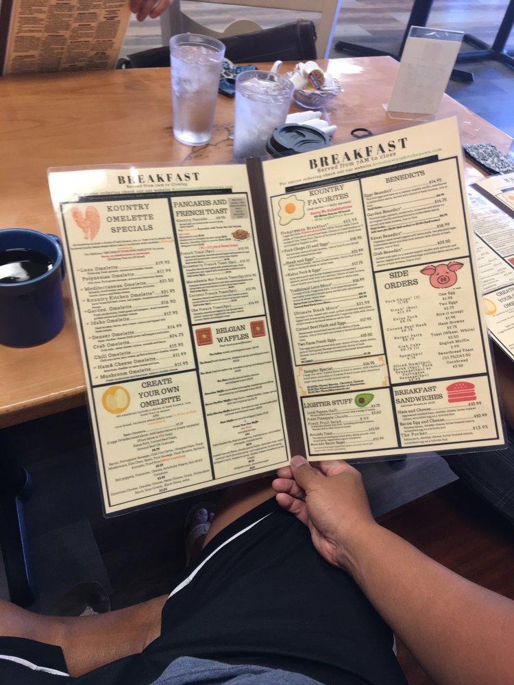 Menu at Kountry Style Kitchen Restaurant Ewa Beach, Ewa Beach