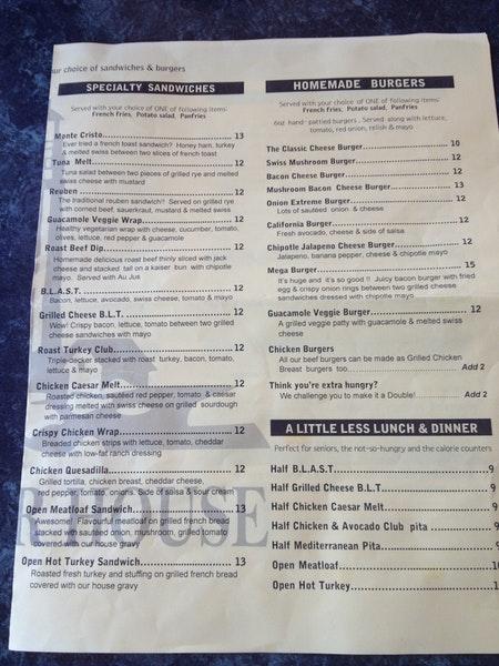 Menu at Harbour House Restaurant, Surrey