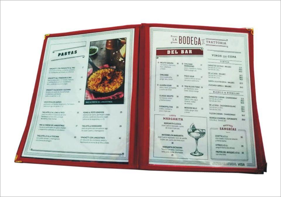 Carta de Porta Menu Cartas Lima Peru, Pueblo Libre