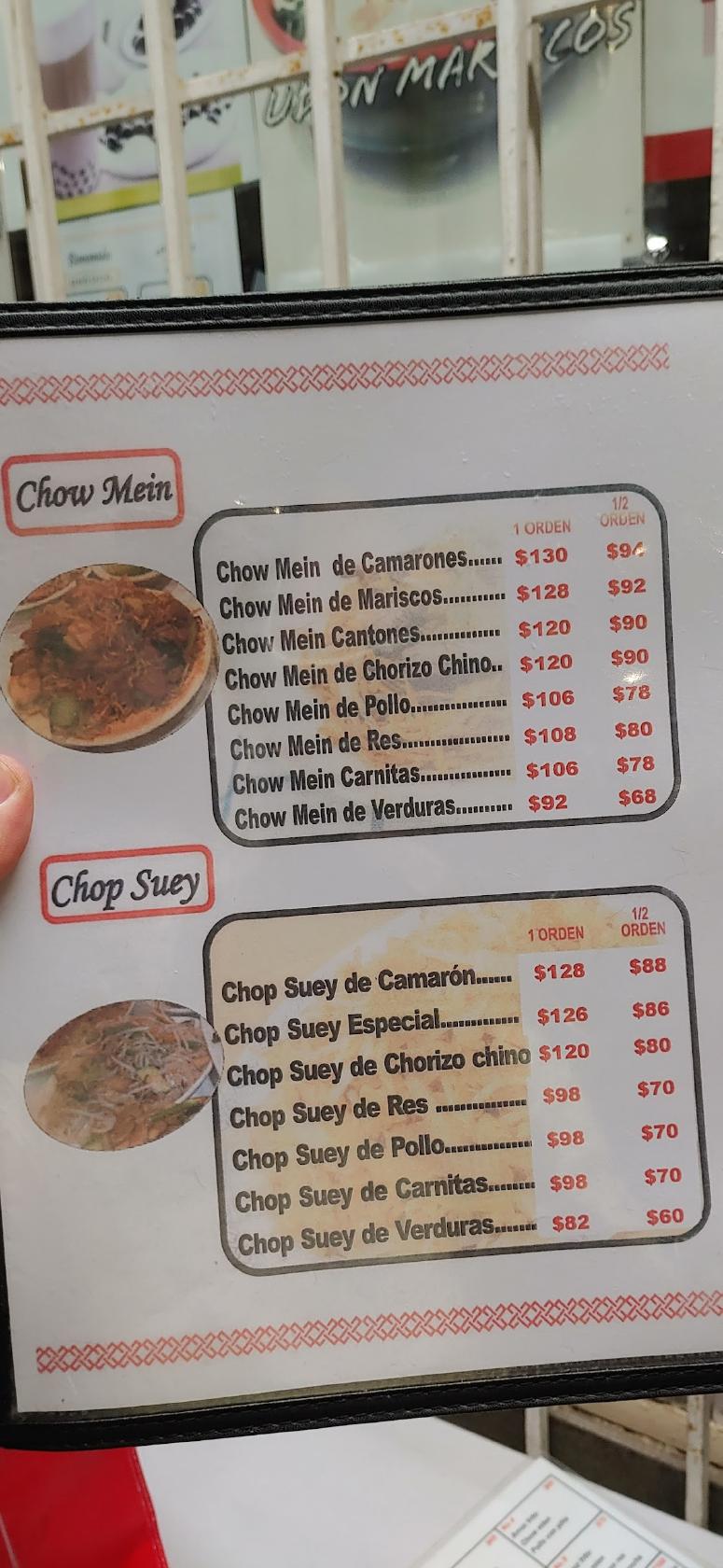 Carta de RESTAURANT HUNG WAN, Mexicali