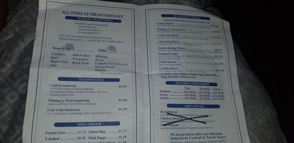 Menu at Seafood Shanty restaurant, Fort Washington