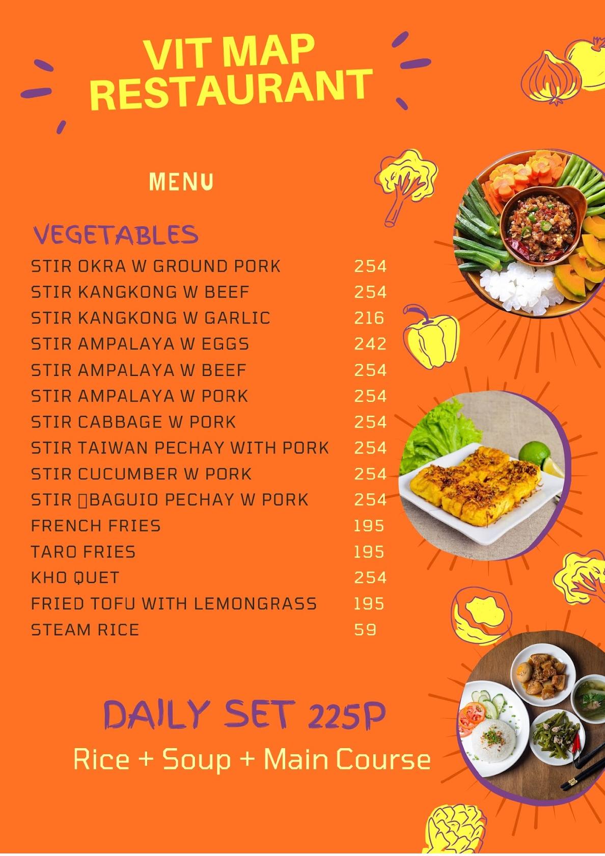 Menu at VITMAP RESTAURANT, Makati