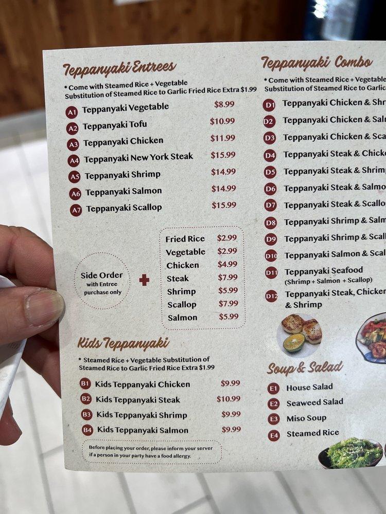 Menu at Fuji Grill fast food, Brentwood