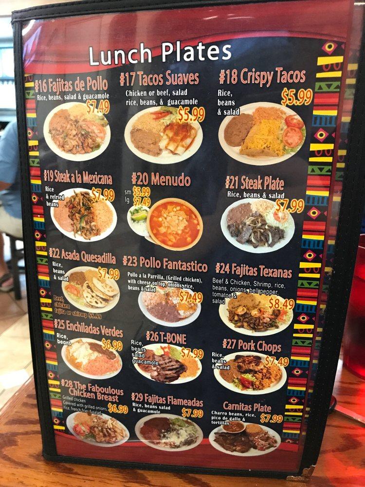 Menu at La Parrilla Mexican Restaurant, San Antonio, Tezel Rd