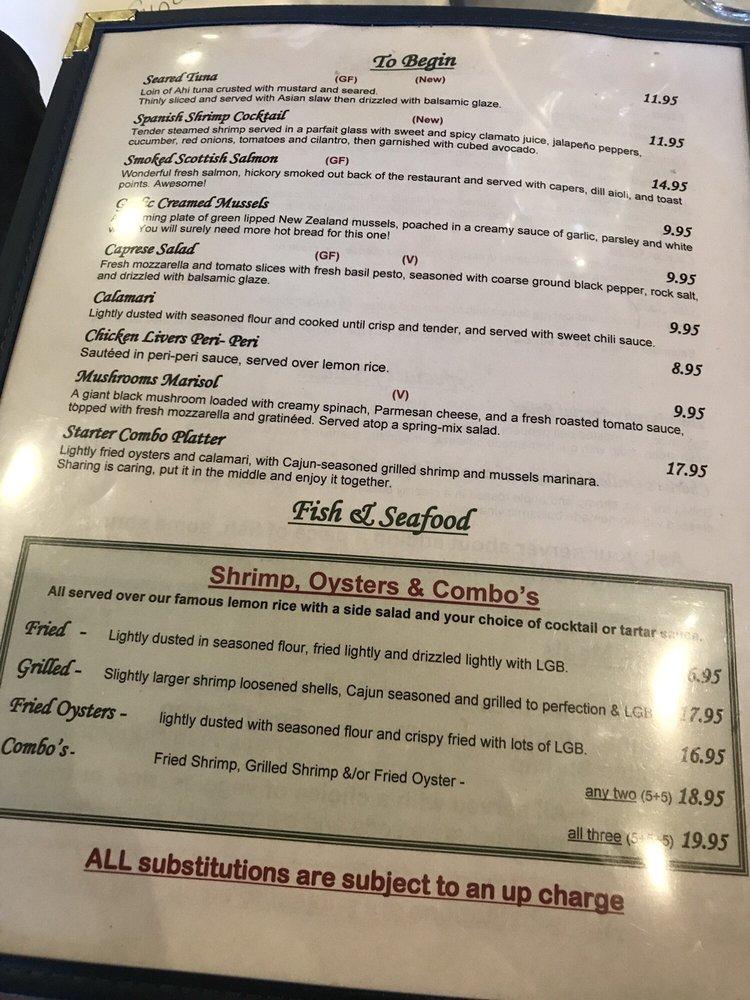 Menu at Georgia Shrimp Company pub & bar, Peachtree City
