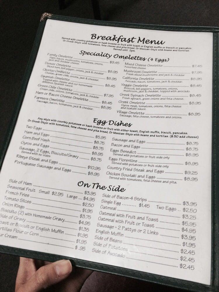 Menu at Lemon Grove Cafe, Lemon Grove