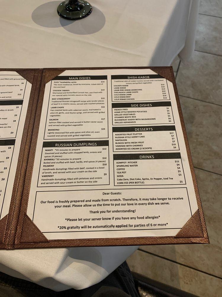 Menu at Bubala Cafe & Grill, Dallas