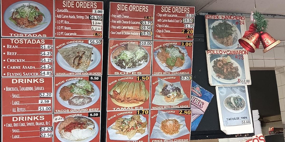 Menu at Rodolfo's Mexican Grill restaurant, Cheyenne