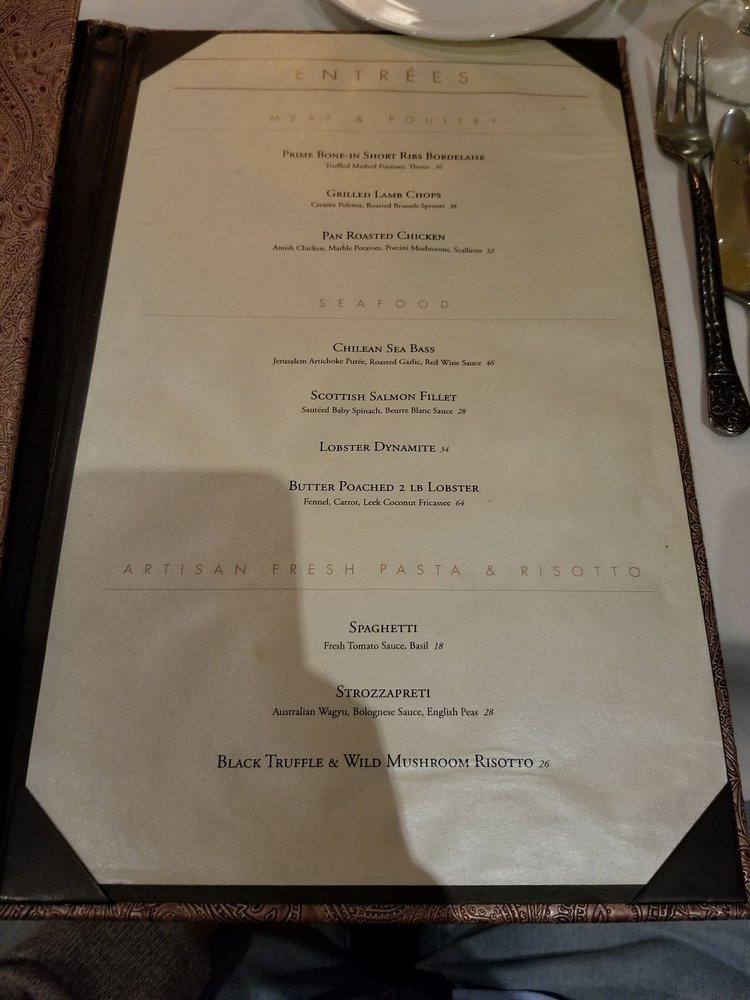 Menu at 212 Steakhouse, West New York