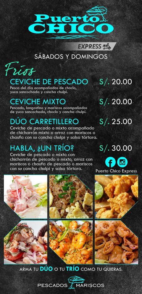 Menu at Puerto Chico Express restaurant, Surquillo