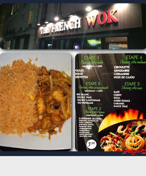Menu at French Wok restaurant, Paris