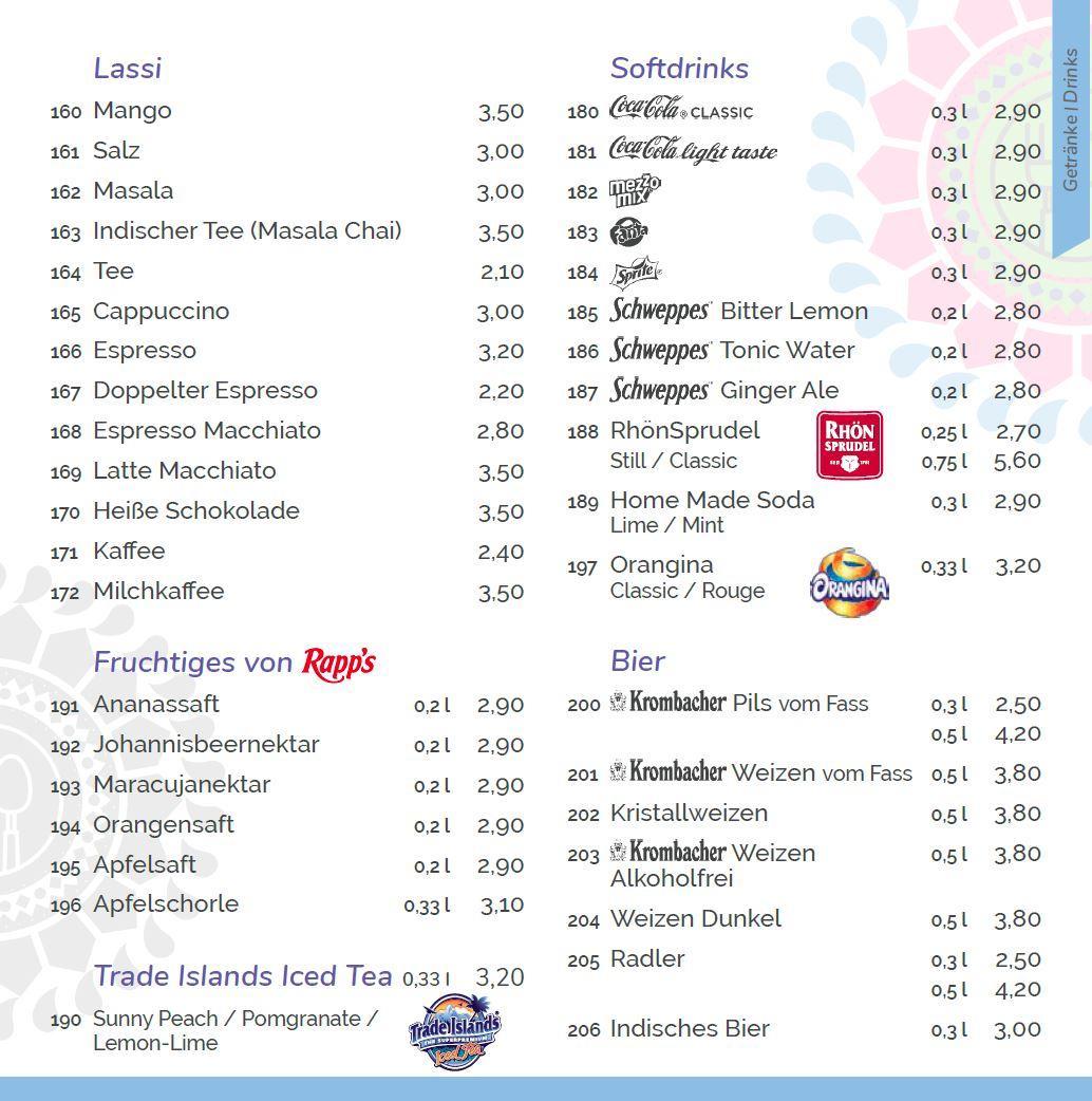 Speisekarte von Rangolee - authentic Indisches Küche restaurant ...