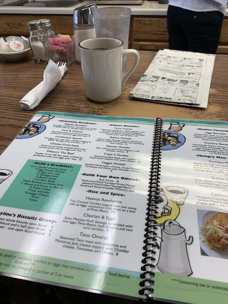 Menu at Skyline Cafe, Powell, 141 E Coulter Ave