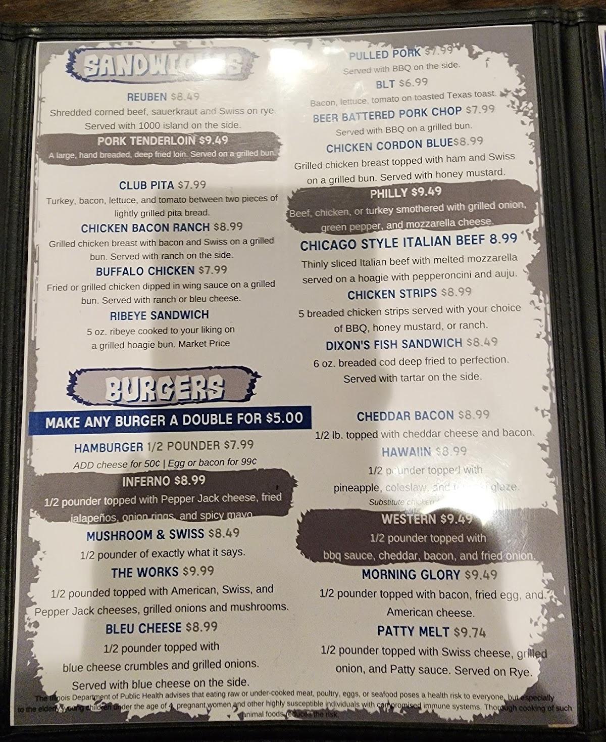 Menu at Germantown Grille pub & bar, Germantown Hills