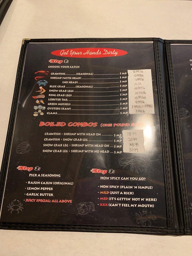 Menu at Juicy Crawfish & Seafood restaurant, College Station
