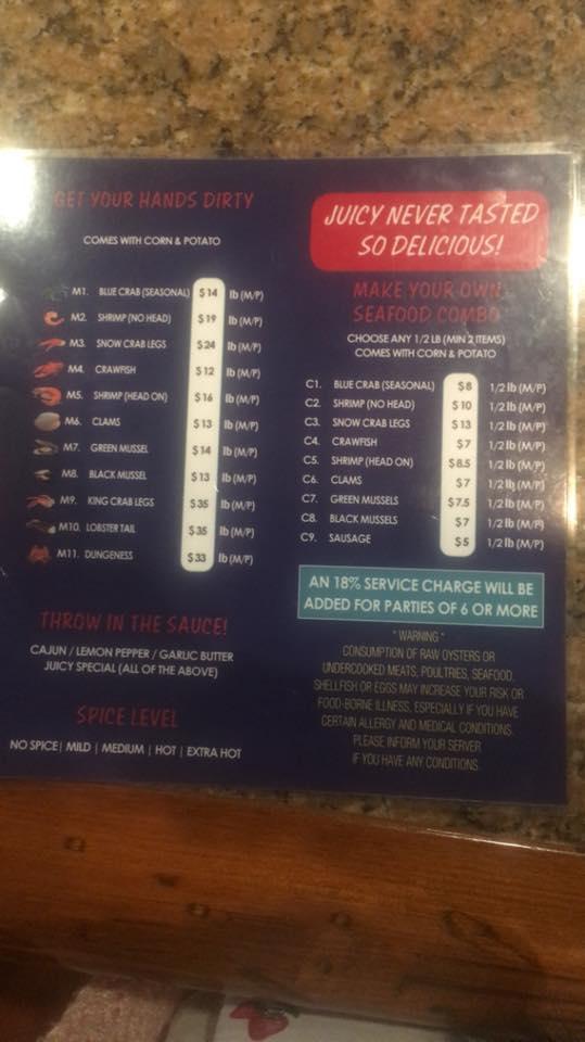 Menu at The J.C. Seafood House - Crestview restaurant, Crestview