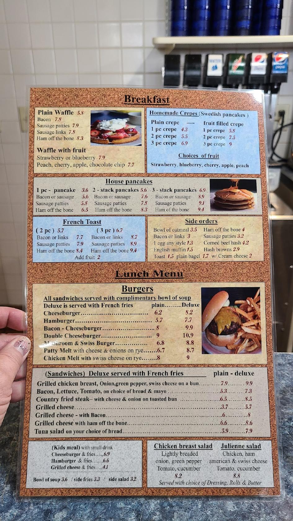 Menu at Ray's Family Restaurant, Rockton