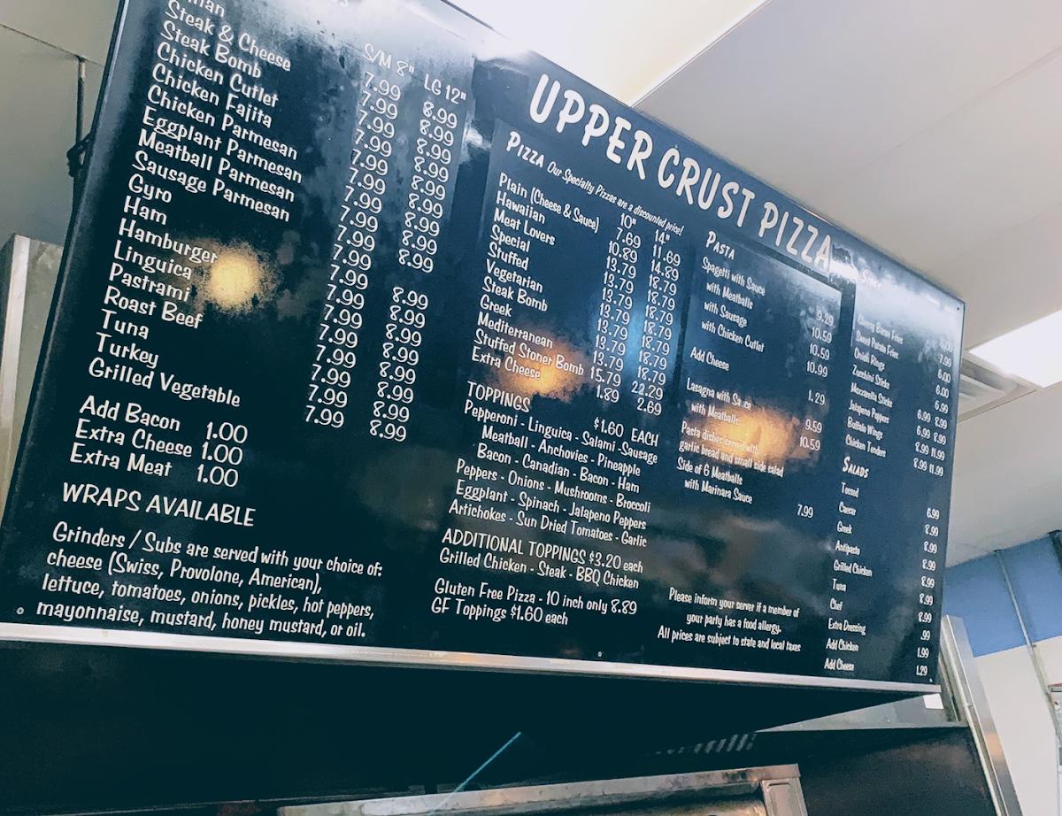 Menu at Upper Crust Pizza pizzeria, Harwich, Orleans-Harwich Rd #25