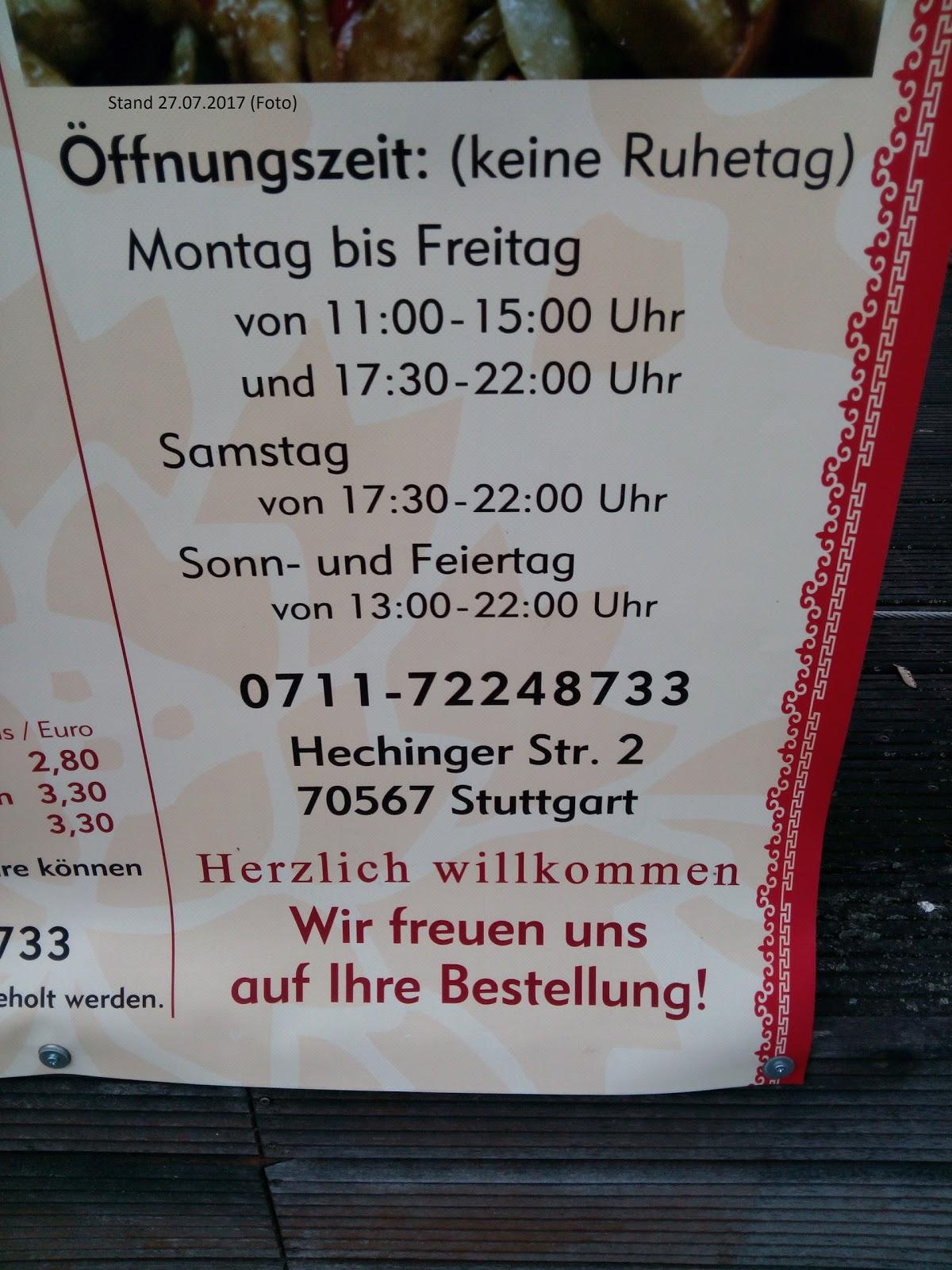 Speisekarte von Asia Imbiss Le restaurant, Stuttgart