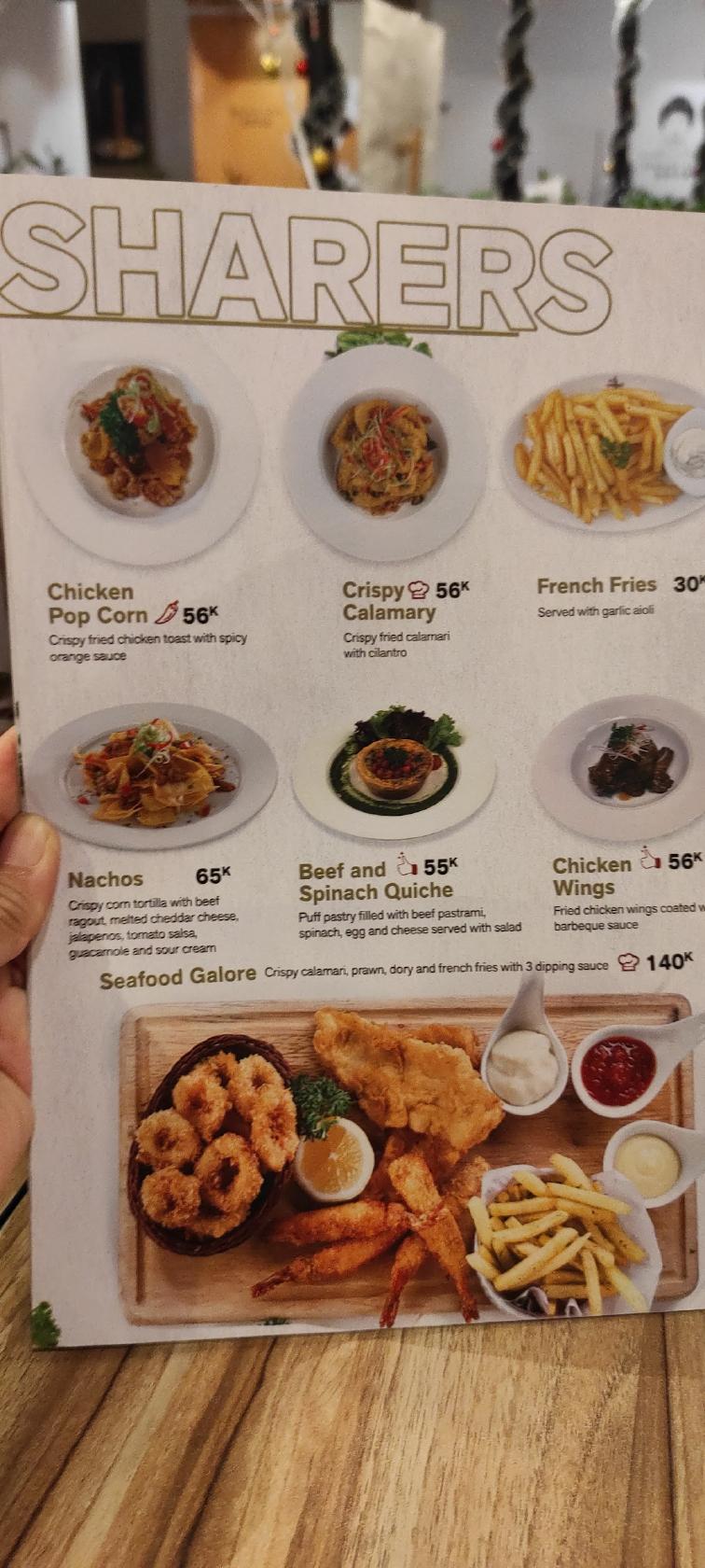 Menu at OHLALA MOI cafe, North Jakarta, Mall of indonesia