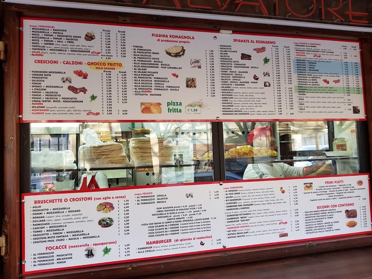 Menu da Pizzeria - Chiosco "Da Salvatore", Faenza