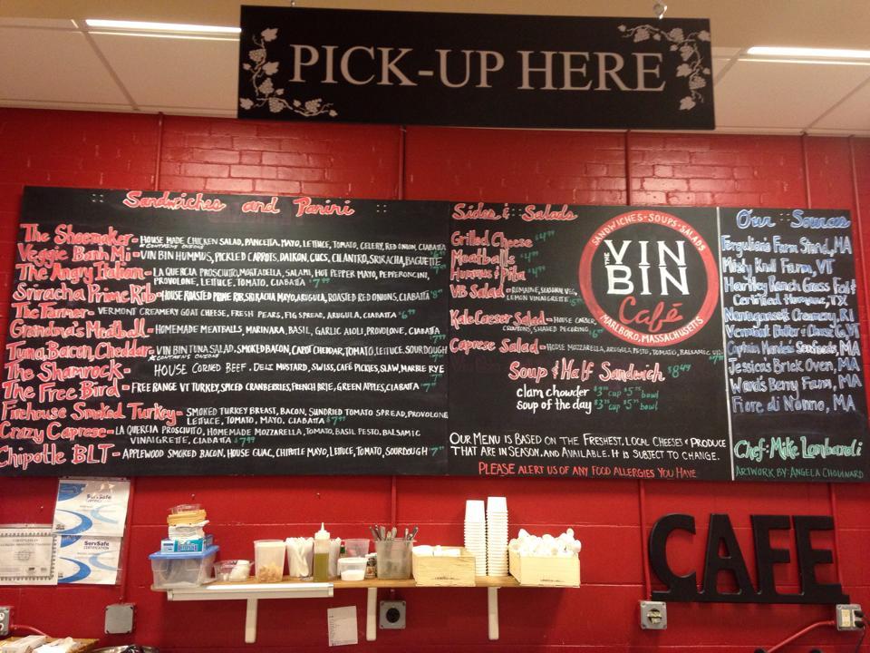 Menu at The Vin Bin cafe, Marlborough