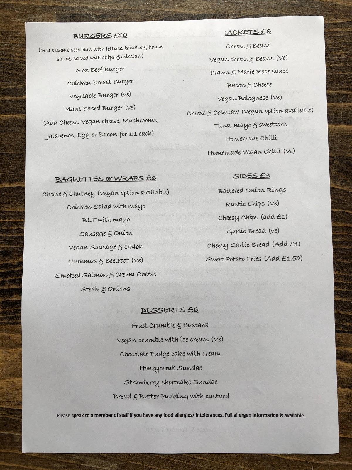 Menu at The White Hart pub & bar, Addlestone