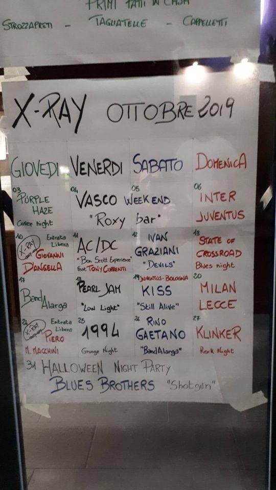 Menu at X-Ray pub & bar, Forli, Via Eugenio Bertini