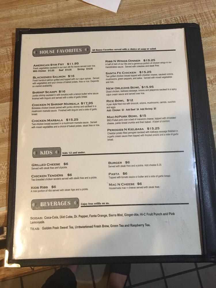 Menu at Handshakes Bar & Grill, Hopewell Junction, 337 NY-82