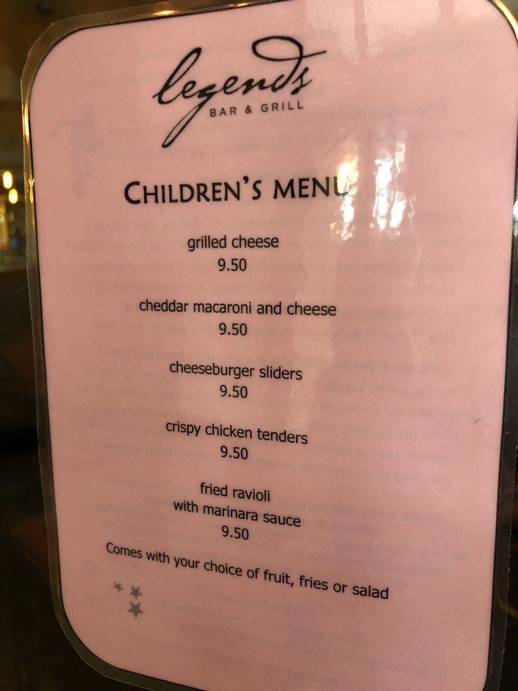 Menu at Legends Bar & Grill, Park City