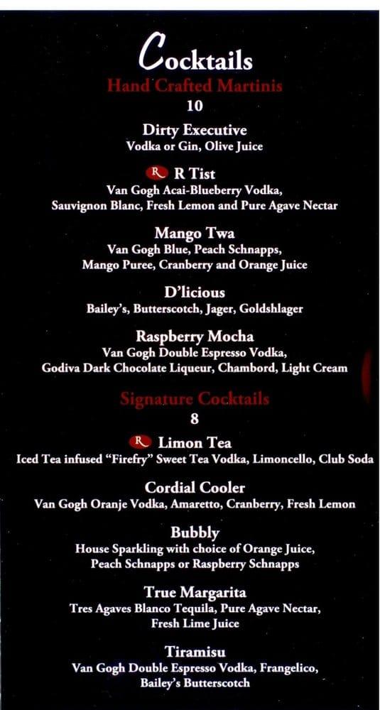 Menu at R Bar, Chandler