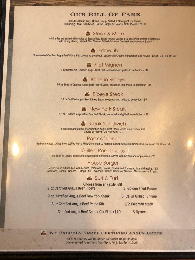 Menu at Center Street Grill pub & bar, Turlock