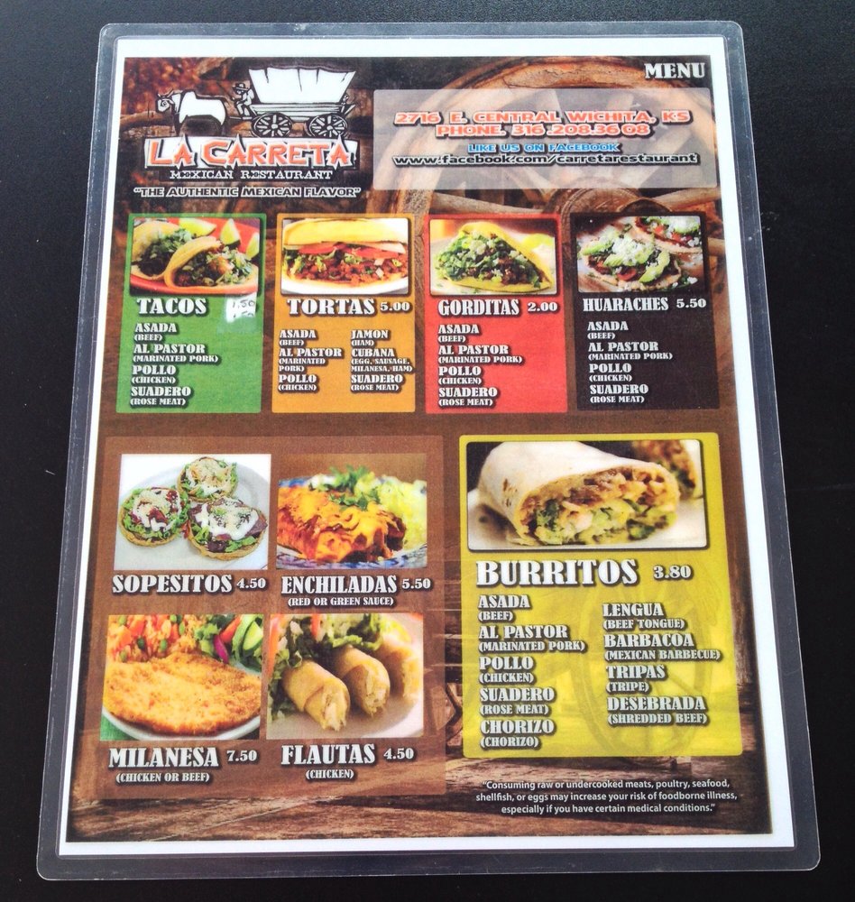 Menu At La Carreta Restaurant Wichita Menu At La Carreta Restaurant Wichita
