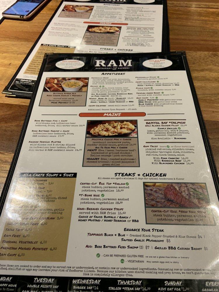Menu at RAM Restaurant & Brewery, Issaquah