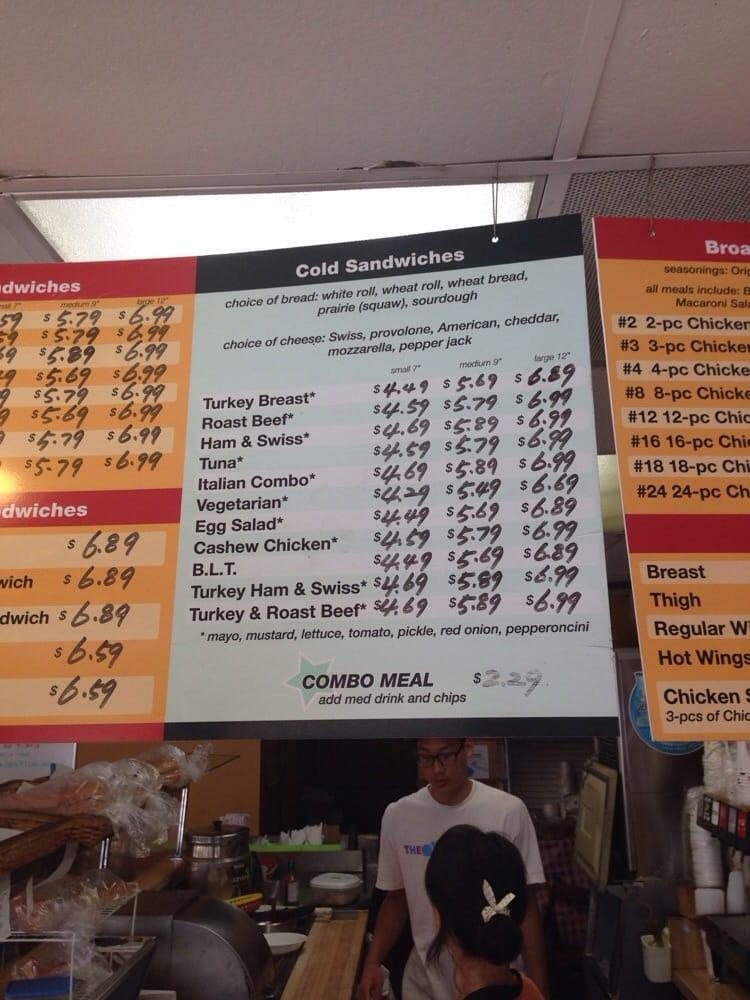 Menu at Huckleberry's Famous Sandwich restaurant, Huntington Beach