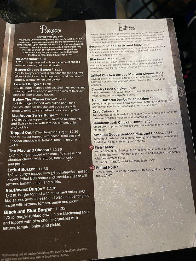 Menu at Tap It Local -Western Branch pub & bar, Chesapeake