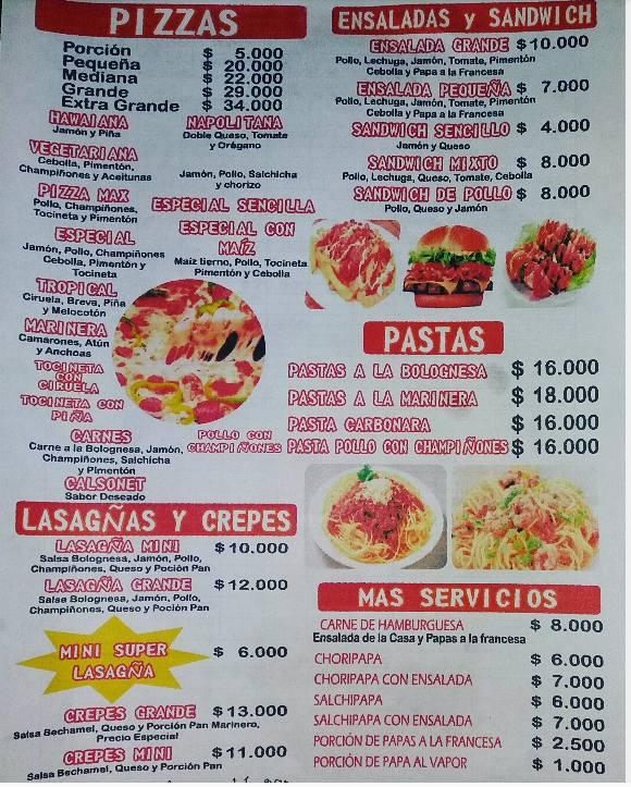 Menu at Bar Restaurante Cocina Y Cafe, Arauca