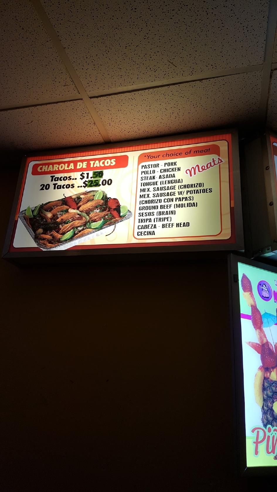 Menu at Chicken Palace and La Jarochita fast food, Milwaukee, W ...