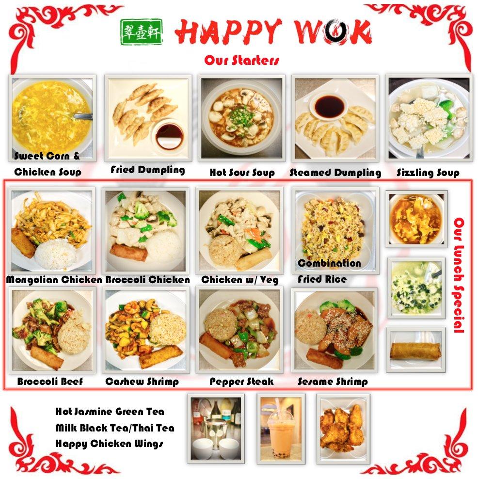 Menu at Happy Wok Asian Cuisine restaurant, Birmingham