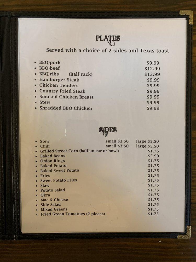 Menu at Smokey Pit BBQ, Roanoke