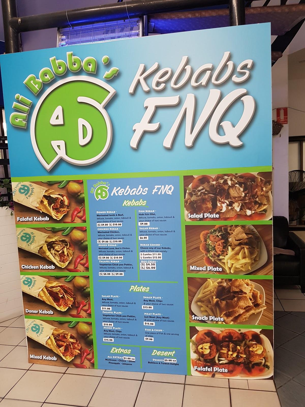 Menu at Ali Baba restaurant, Westcourt, 214 Mulgrave Rd