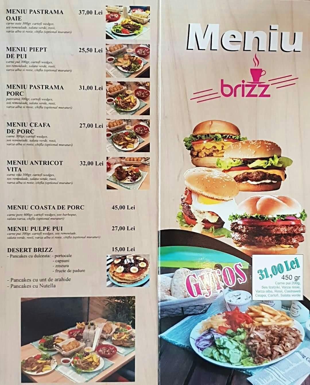 Menu at Brizz Bar Oltenița, Oltenița