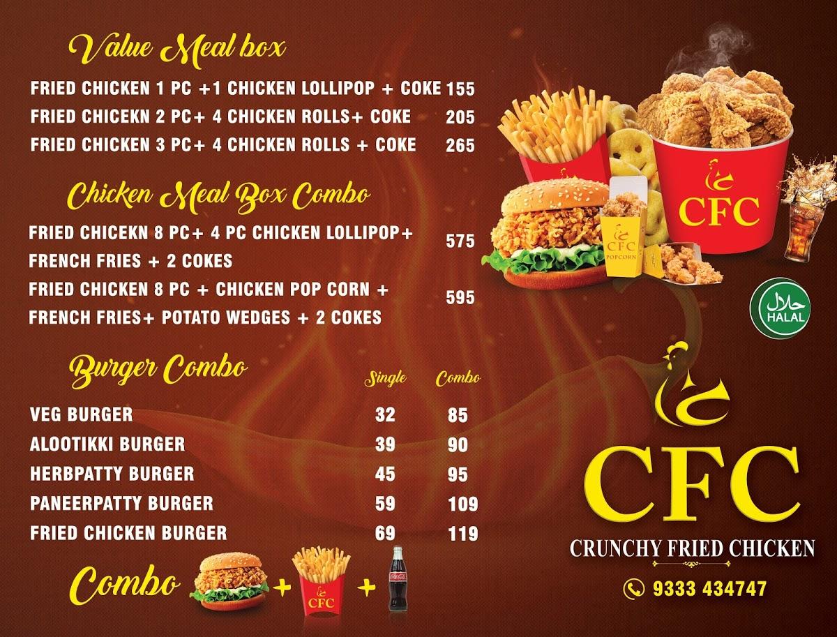 Menu at CFC (Crunchy Fried Chicken), Tirupati