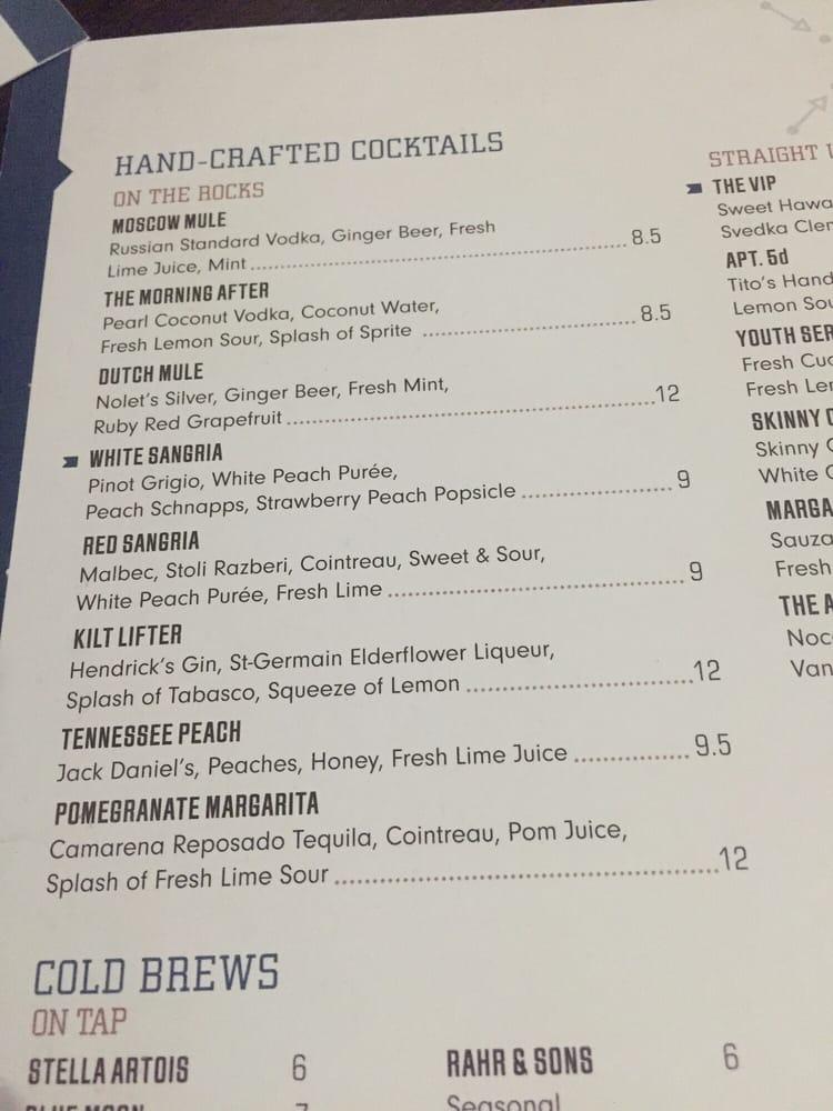 Menu at Del Frisco's Grille steakhouse, Fort Worth