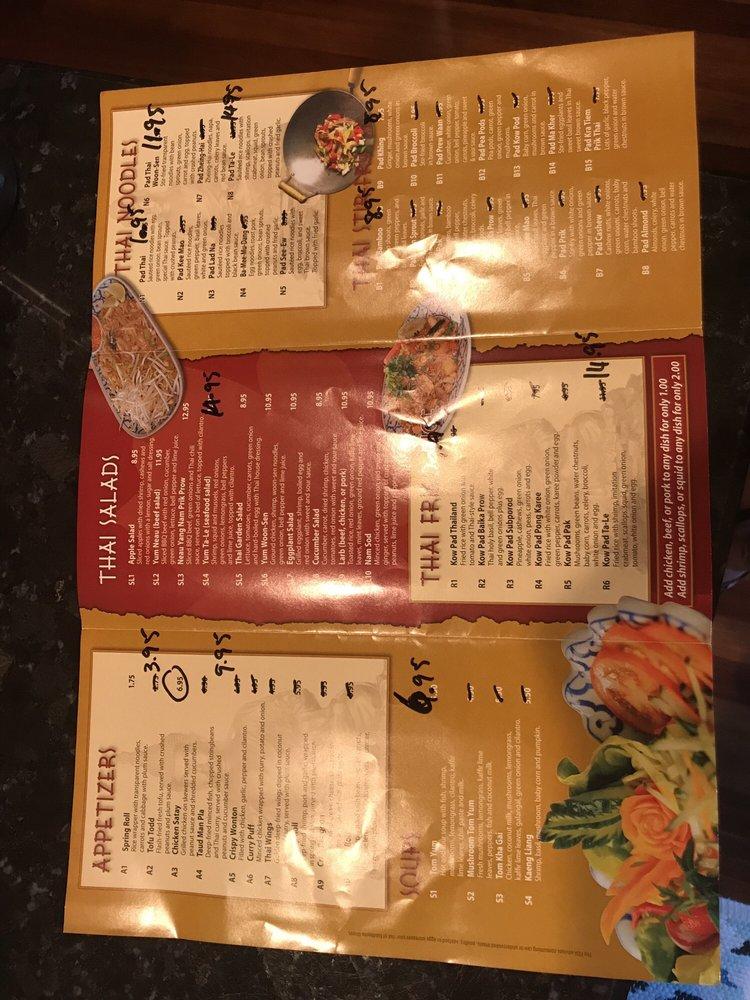 Menu at Golden Buddha Thai Cuisine restaurant, Romeo