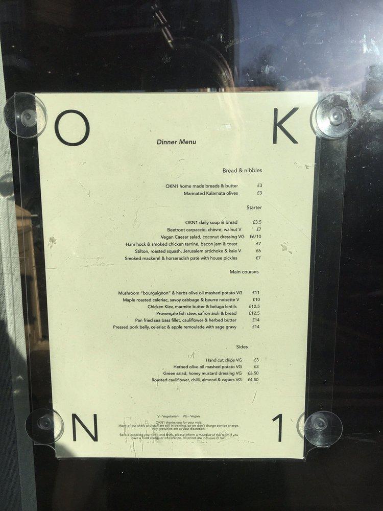 Menu at Open Kitchen pub & bar, London, Kingsland road