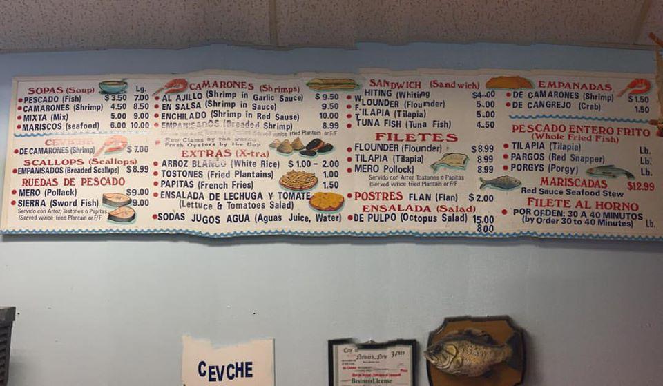 Menu at Splash Fish Market restaurant, Newark