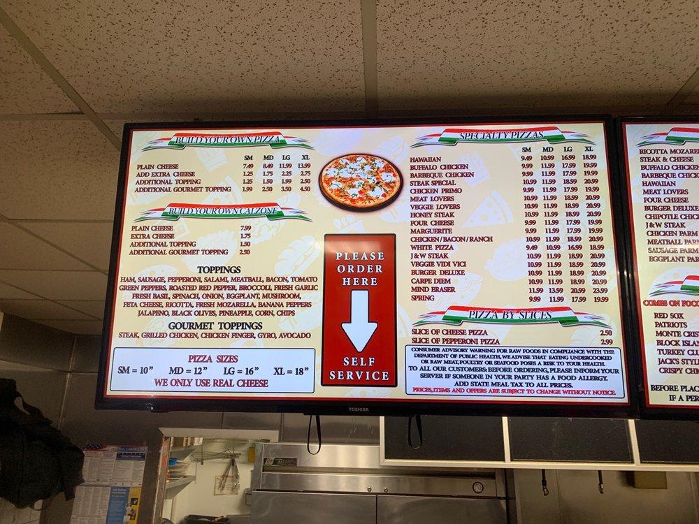 Menu at BOULEVARD PIZZA pizzeria, Cranston, Narragansett Blvd