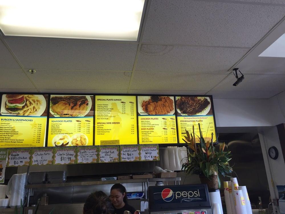 Menu at L&L Hawaiian Barbecue, Mililani, 94-780 Meheula Pkwy