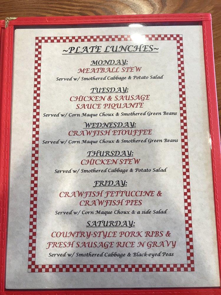 Menu at The Cajun Table restaurant, Lafayette, Ambassador Caffery Pkwy ...